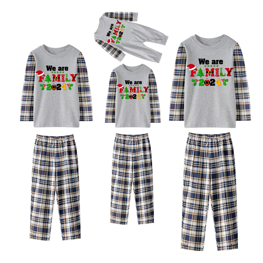 "Dear Santa Define Good" Slogan Printed Red&Black&White Plaid Matching ...