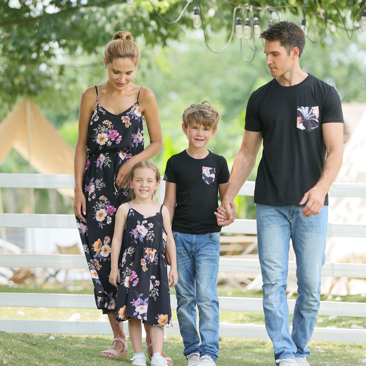 Floral Print Dress and T-shirts Family Matching Sets – Chicmatchy
